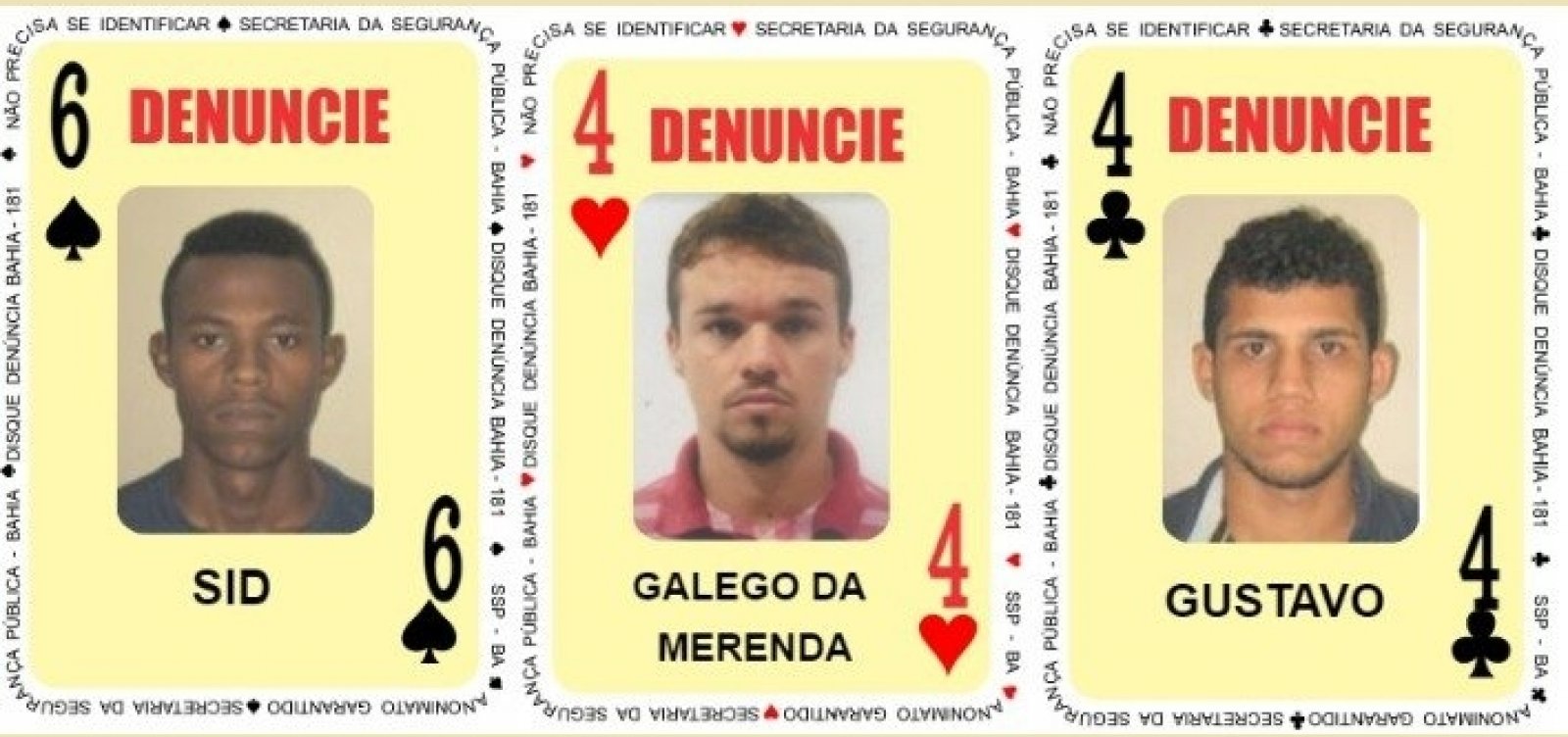 Tês Suspeitos De Homicídios São Incluídos No Baralho Do Crime Trio é