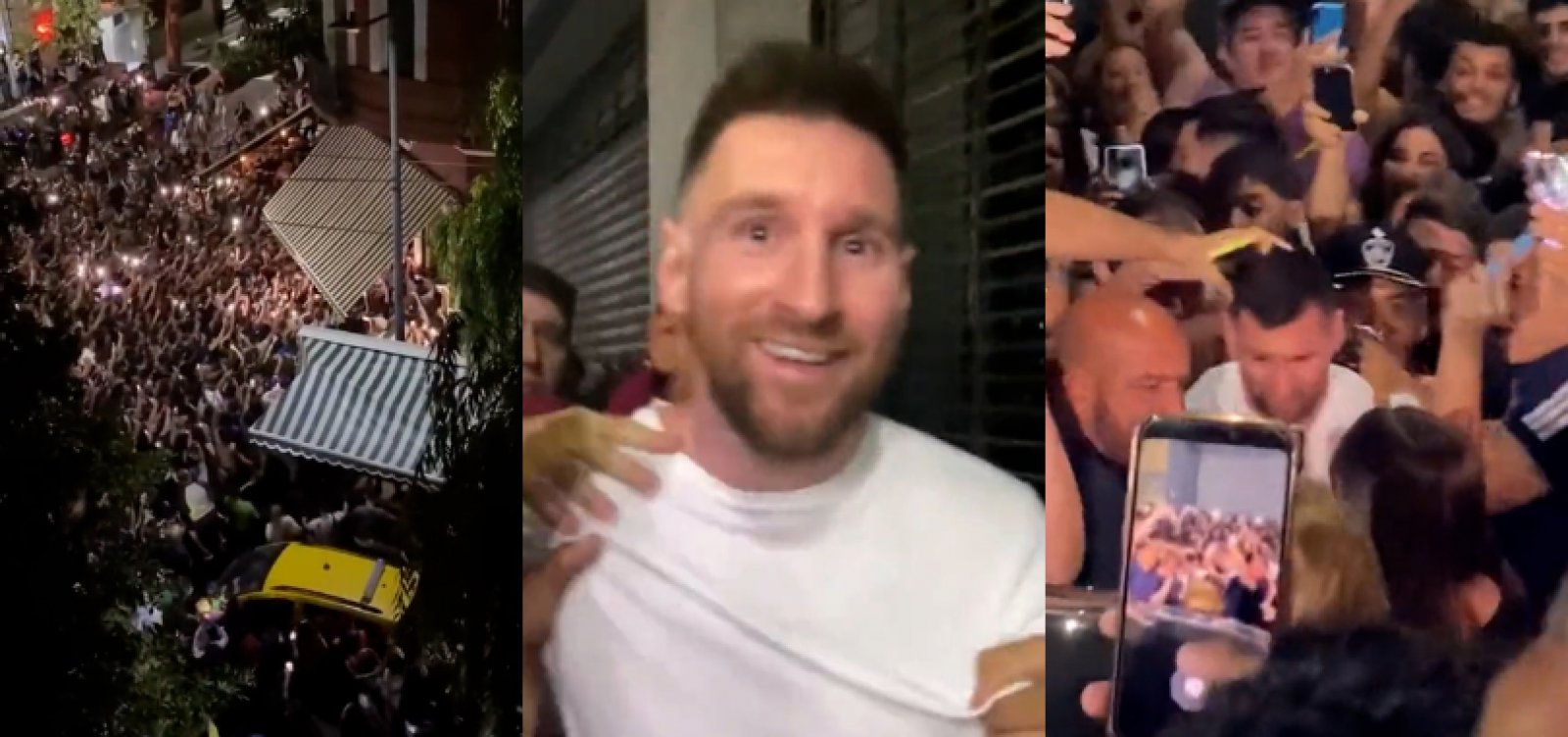 Messi sai para jantar em Buenos Aires e enlouquece argentinos na porta ... Messi sai para jantar em Buenos Aires e enlouquece argentinos na porta ...